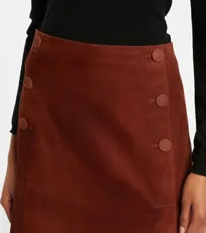 YVES SALOMON Suede Mini Skirt