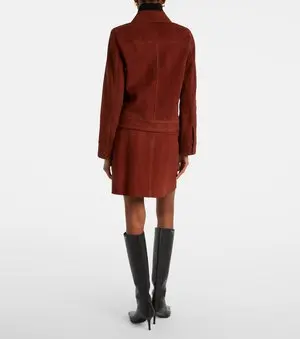 YVES SALOMON Suede Mini Skirt