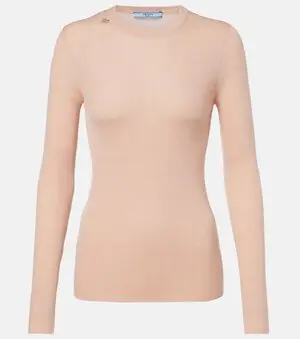 Prada Virgin Wool Ribbed Sweater