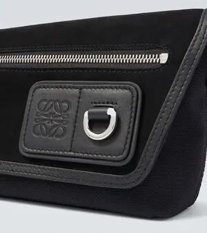 Loewe Canvas And Suede Messenger Bag