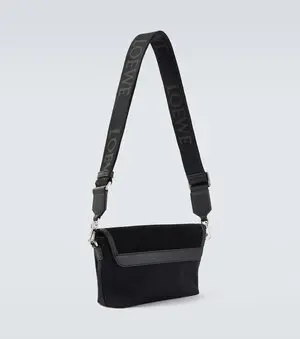 Loewe Canvas And Suede Messenger Bag