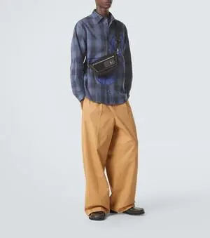 Loewe Canvas And Suede Messenger Bag