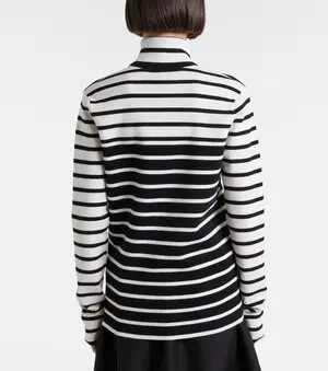 TOTEME Striped Wool-blend Turtleneck Sweater