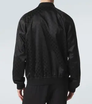Gucci Gg Cotton-blend Satin Bomber Jacket