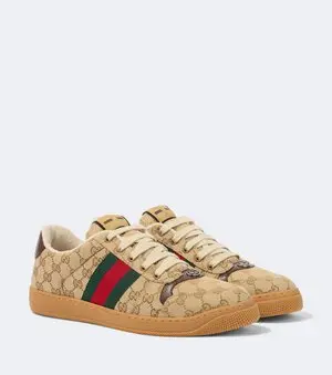 Gucci Screener Gg Canvas Sneakers - Brown