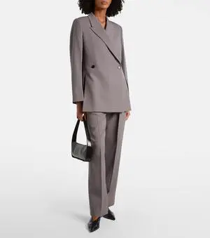 JIL SANDER Double-breasted Wool Gabardine Blazer