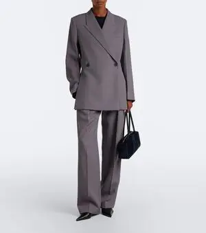 JIL SANDER Double-breasted Wool Gabardine Blazer