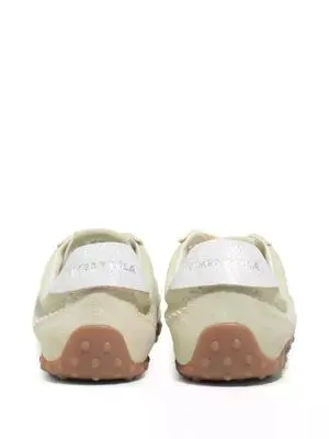 Bimba Y Lola Suede And Nylon Lace-up Sneakers - Yellow