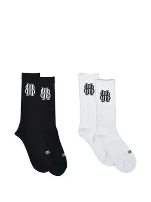 BREATH Logo Ribbed Socks - Black
