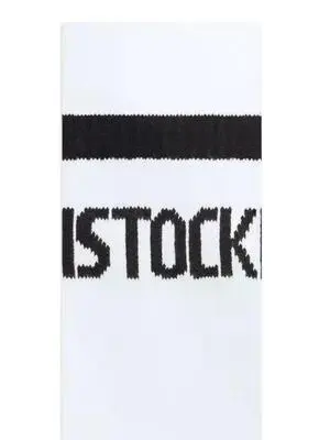 BIRKENSTOCK Striped Logo Crew Socks - White