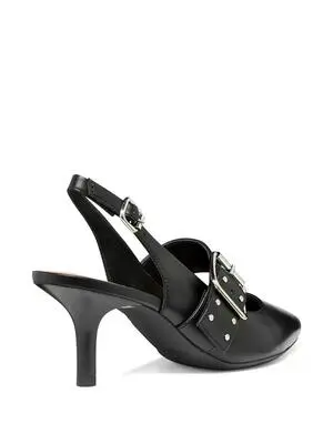 Geox Studded Buckle Slingback Pumps - Black