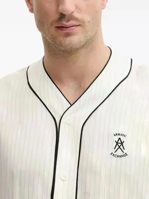 Armani Exchange Pinstripe Shirt - Neutrals