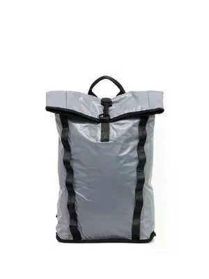 Rains Rolltop Buckled Backpack - Blue