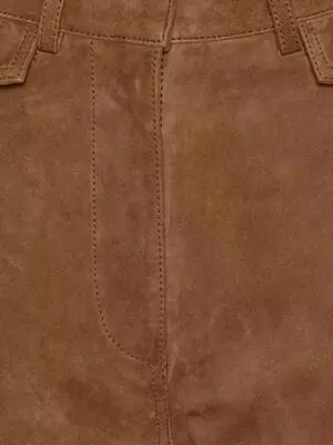 ROTATE BY BIRGER CHRISTENSEN High-waisted Suede Trousers