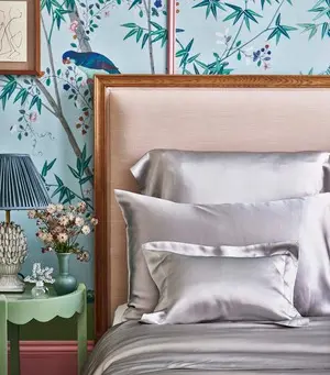 Gingerlily Silk Boudoir Pillowcase - Silver