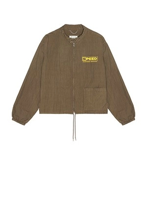 MAISON MARGIELA Sports Jacket With Graphic Detail - Walnut