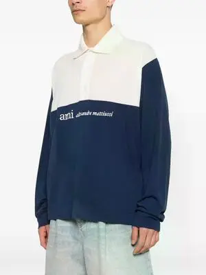 Ami Paris Long Sleeve Polos For Men