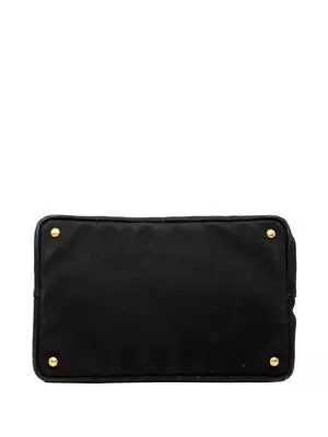 Prada Canvas Canapa Logo Satchel - Black