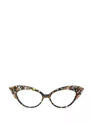 FRANCIS KLEIN Embellished Cat-eye Eyeglasses