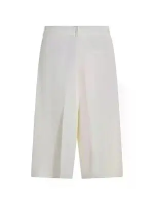 Fabiana Filippi Cream Pleated Knee-length Shorts