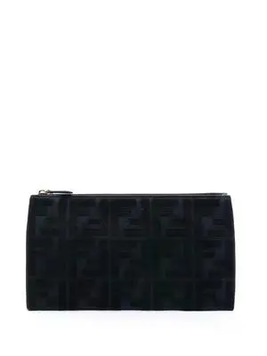 Fendi Zucca Canvas Clutch Bag - Black