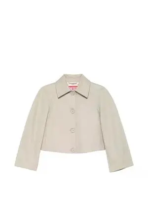 DIESEL® Button Cropped Jacket - Neutrals