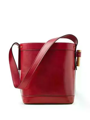 Versace Small Leather Bucket Bag With Medusa Cameo