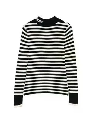 Dkny Long-sleeve Striped High Neck Sweater