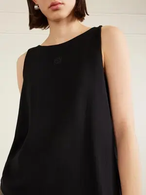 Loewe Anagram Embroidered Ribbed-knit Tank Top