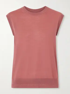 Another Tomorrow Wool Tank - Brown