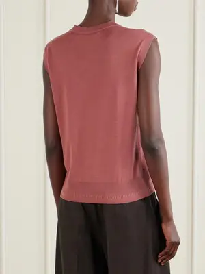 Another Tomorrow Wool Tank - Brown