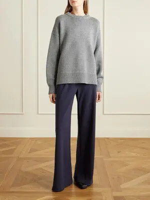 THE ROW Ophelia Oversized Wool And Cashmere-blend Sweater - Gray