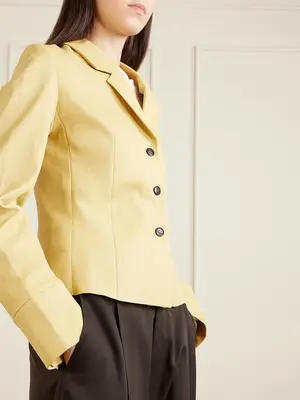 Stouls Giorgio Leather Jacket - Yellow