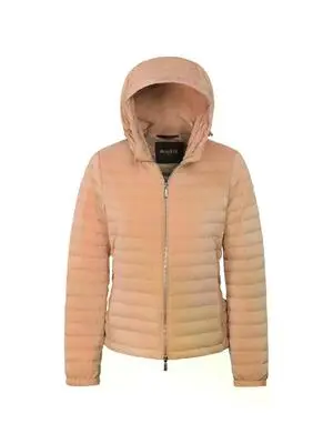 MOORER Quilted Hooded Jacket - Orange