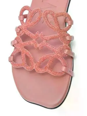 Loewe Petal Anagram Sliders - Pink