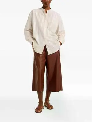 YVES SALOMON Long Sleeve Striped Shirt