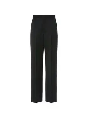 MAISON MARGIELA Wool Front Crease Trousers - Black