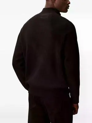 Calvin Klein Waffle Knit Zip-up Sweater