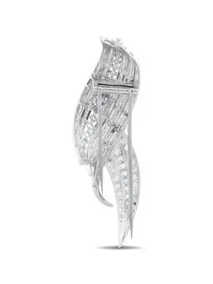 LB EXCLUSIVE Diamond Embellished Platinum Brooch