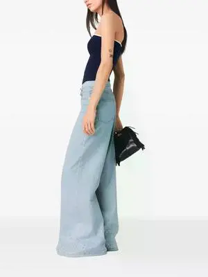 Maje Wide-leg Rhinestone Jeans