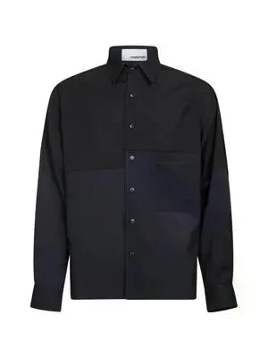 COSTUMEIN Colourblock Patch-pocket Shirt - Blue