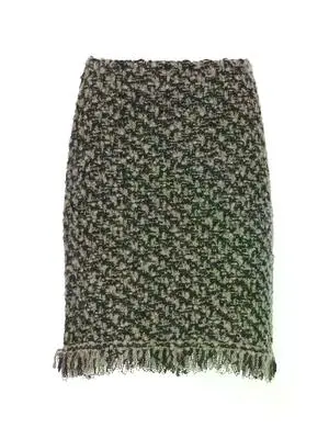 Fabiana Filippi Textured Mini Skirt With Fringe