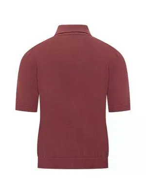 RAKKI Chest-pocket Knitted Shirt - Red