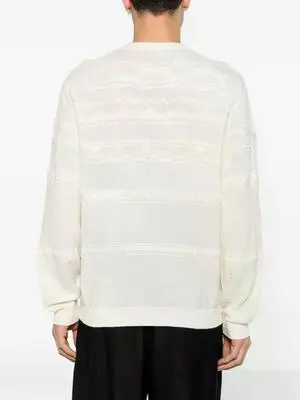 Emporio Armani Patterned Knit Button Placket Sweater