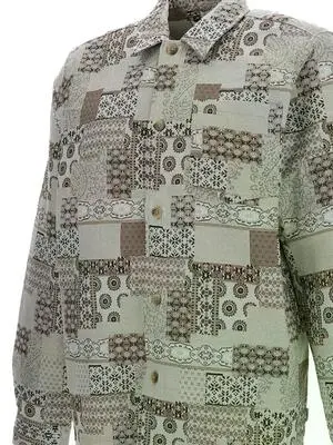 LES DEUX Patchwork Patterned Shirt Jacket