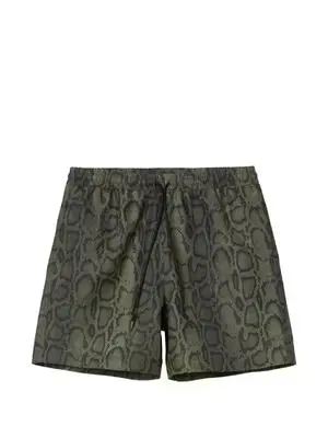 Carhartt Work In Progress Slater Snake-print Shorts - Grey