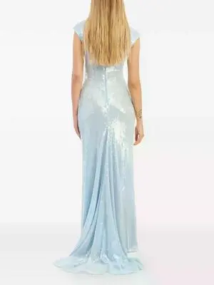 ROTATE BY BIRGER CHRISTENSEN Sequin Maxi Dress - Blue