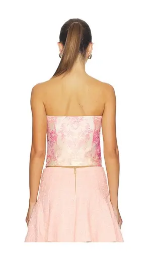 Alice + Olivia Kelcey Strapless Vest - Rose