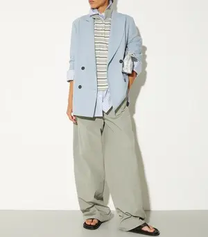 Max & Co. Oversized Embroidered Stripe Shirt