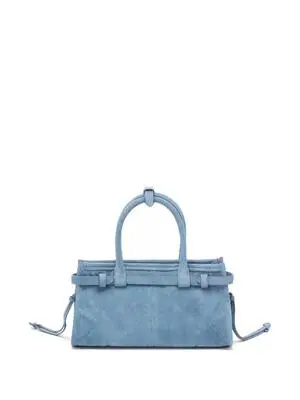 Prada Mini Bonnie Suede Tote Bag - Blue